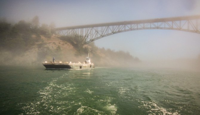 Transiting Deception Pass in a Pocket of Fog